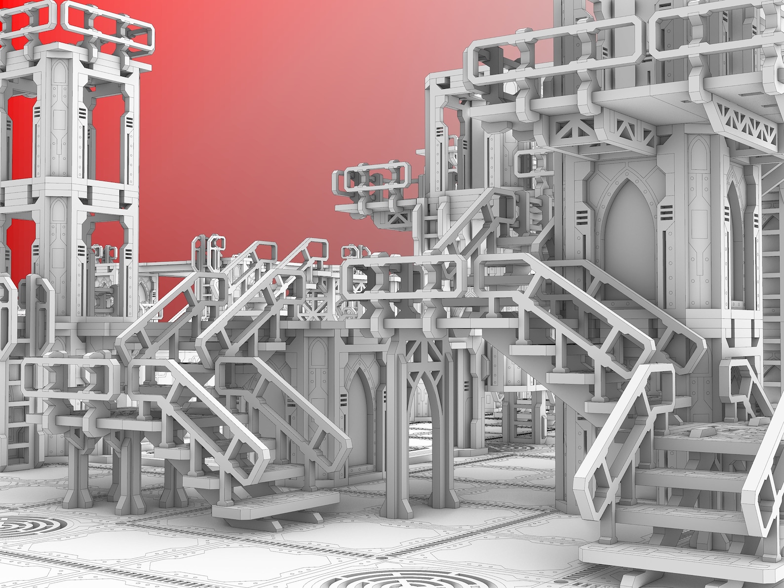 Sector Necropolis Laser Cut Files, Svg, Ai, Pdf, Laser Cut Terrain ...