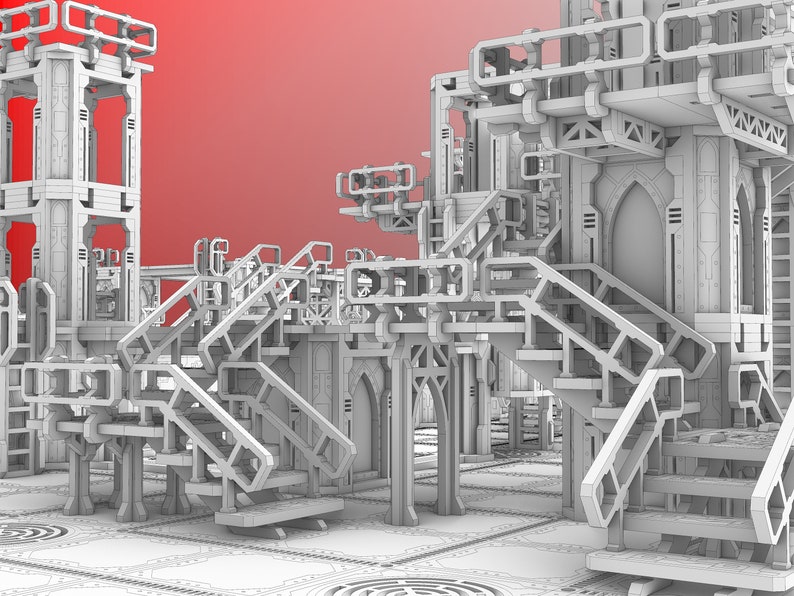 Sector Necropolis Laser Cut Files, Svg, Ai, Pdf, Laser Cut Terrain ...