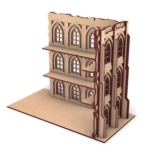 WTC 3 Storey Ruin Terrain File, Laser Cut Files, SVG, Ai, Pdf, Mdf ...