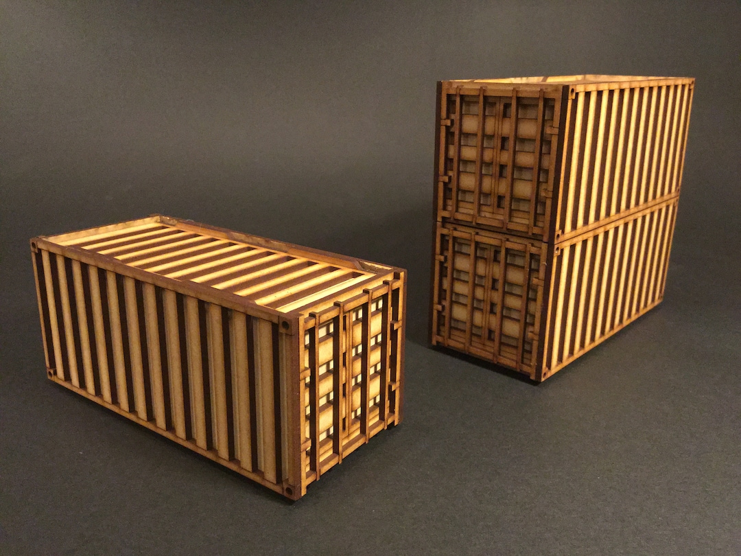 Shipping Container Laser Cut File, SVG, Scatter Terrain, Infinity ...