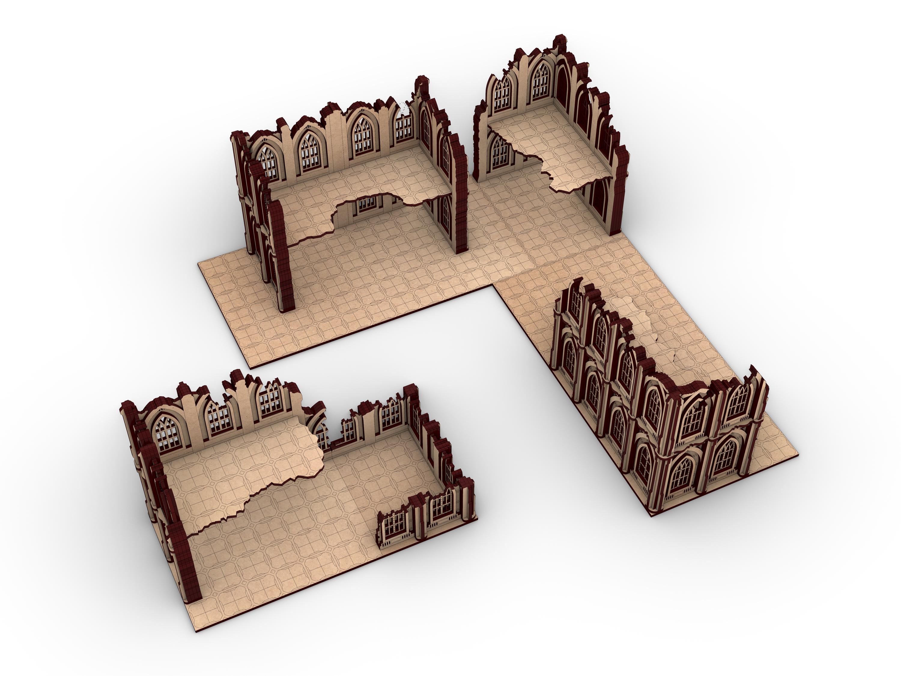 Tournament Terrain Set Laser Cut Files, SVG, Ai, Pdf, Mdf Scenery ...