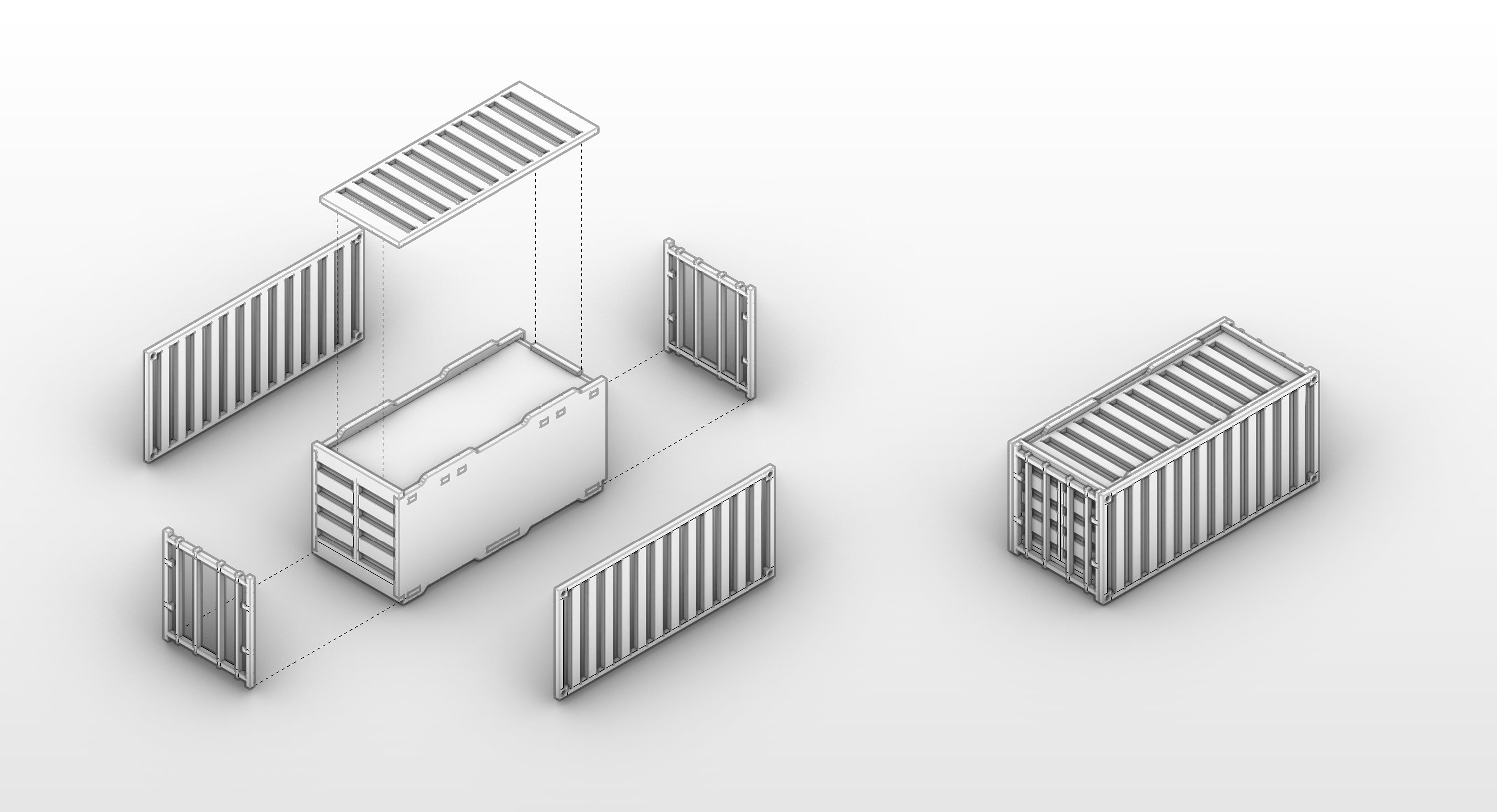 Shipping Container Laser Cut File SVG Scatter Terrain - Etsy