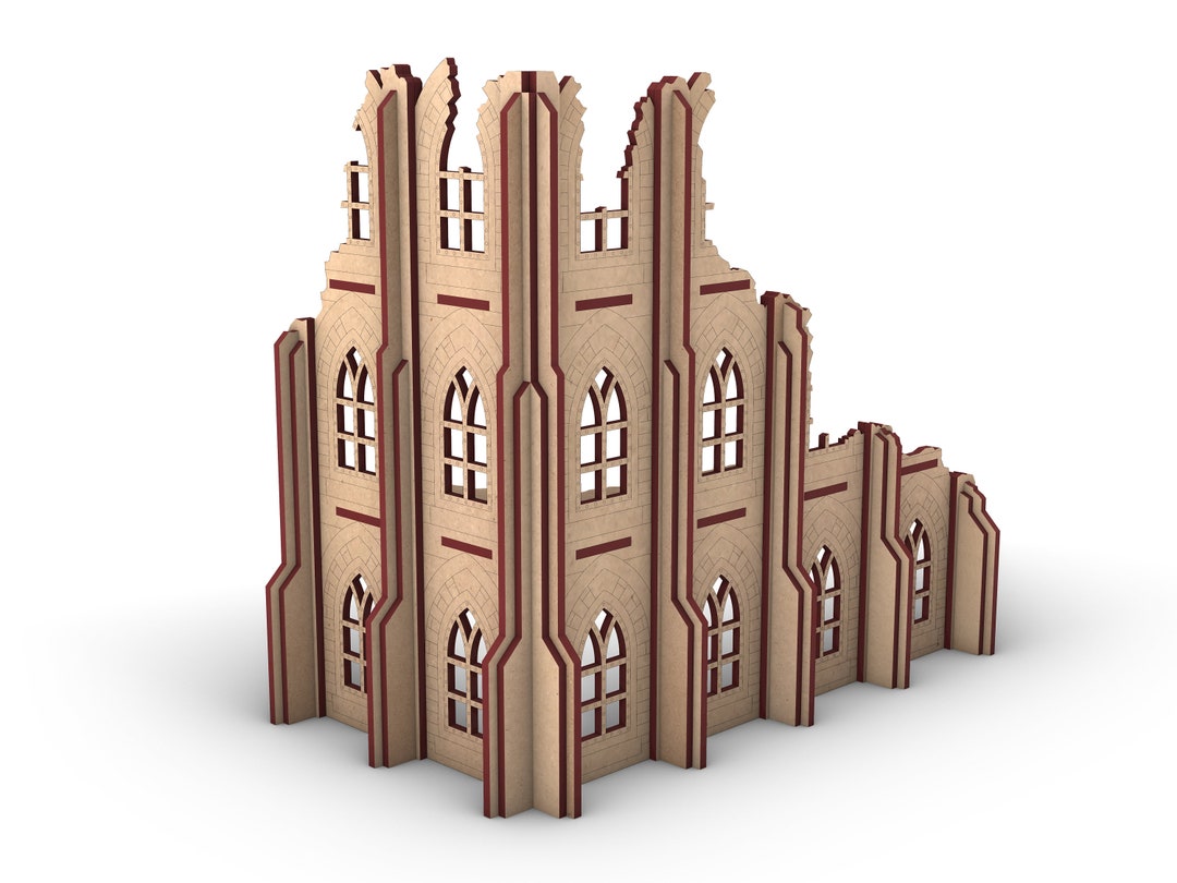 Budget Cathedral Terrain File (type 1), Laser Cut Files, SVG, Ai, Pdf ...