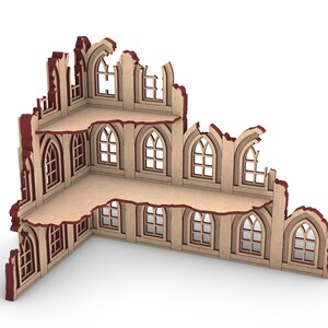 Ruined Cathedral Terrain File (type 2), Laser Cut Files, SVG, Ai, Pdf ...