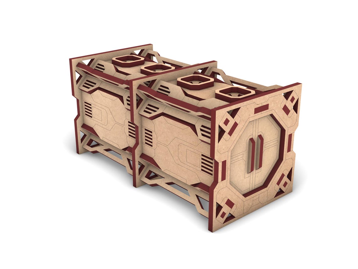 WTC Terrain Set Laser Cut Files, SVG, Ai, Pdf, Mdf Scenery, Wargame ...