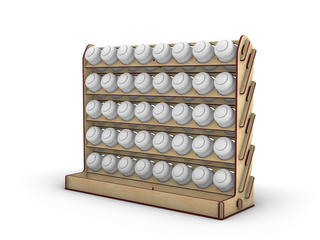 Citadel Paint Rack With Brushes Tray Laser Cutting File for 3mm and 1/8 ...