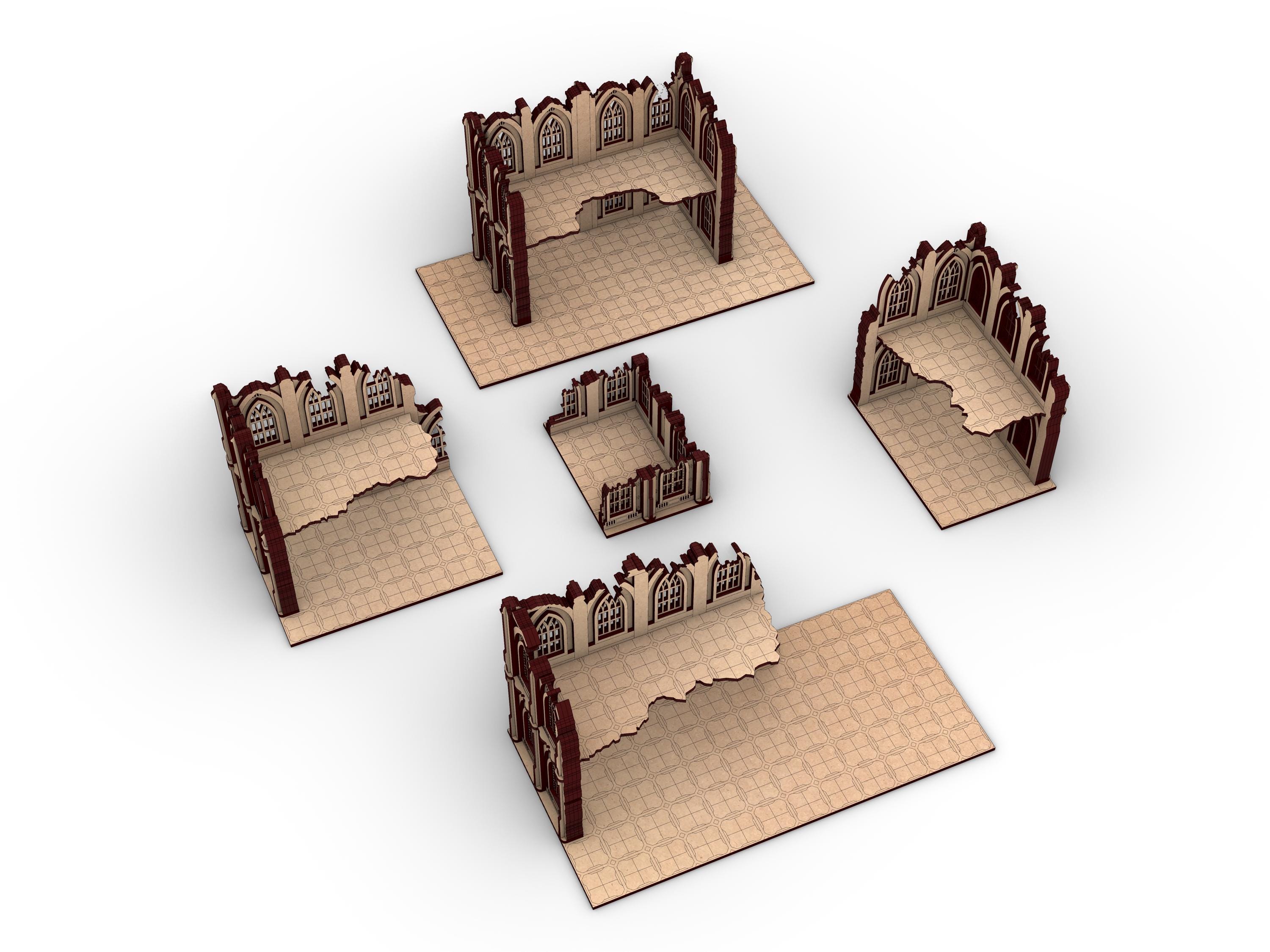 Tournament Terrain Set Laser Cut Files, SVG, Ai, Pdf, Mdf Scenery ...