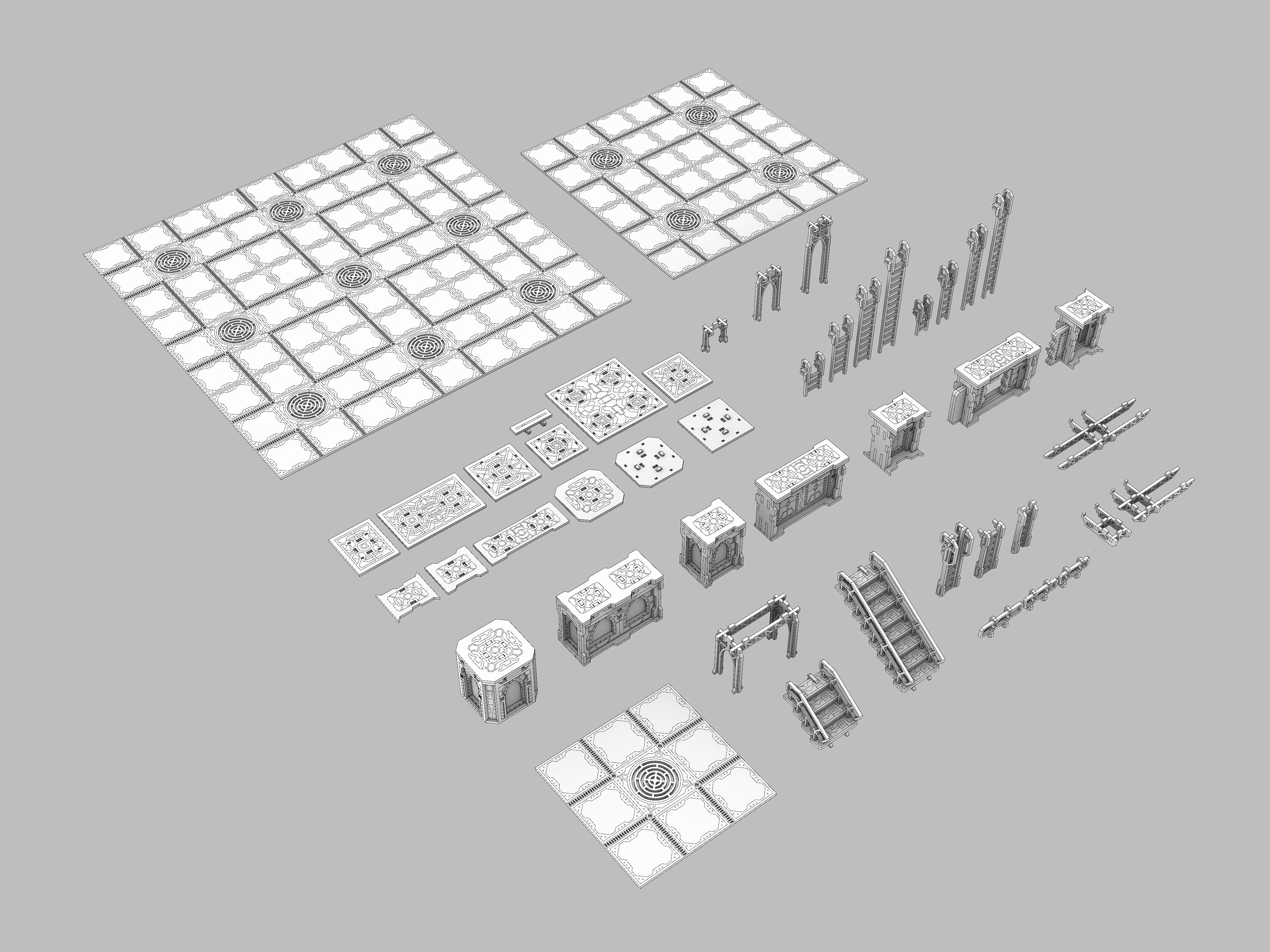 Sector Necropolis Laser Cut Files, Svg, Ai, Pdf, Laser Cut Terrain ...