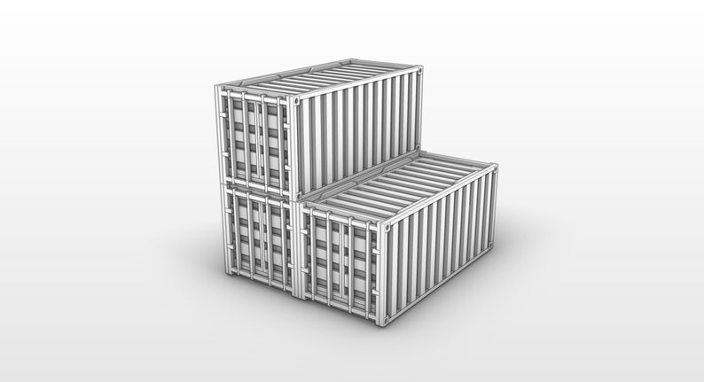 Shipping Container Laser Cut File SVG Scatter Terrain - Etsy Australia