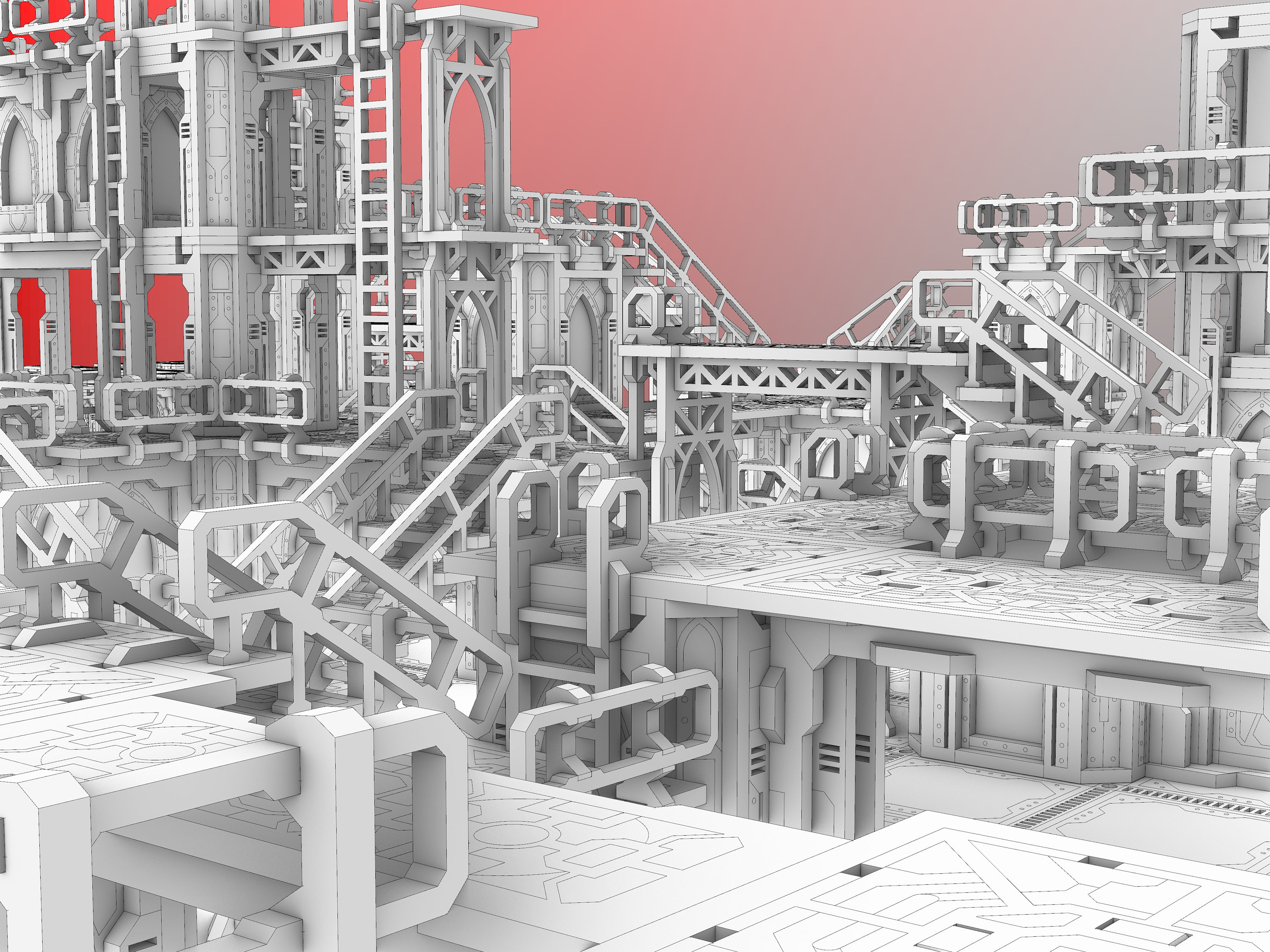 Sector Necropolis Laser Cut Files, Svg, Ai, Pdf, Laser Cut Terrain ...
