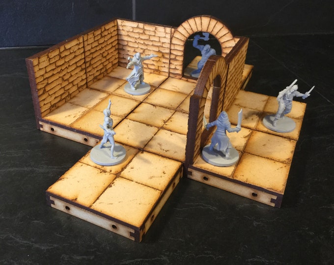 Grid Flagstone Textured Grey Foam Sheets X4 Dnd, Wargames Scenery ...