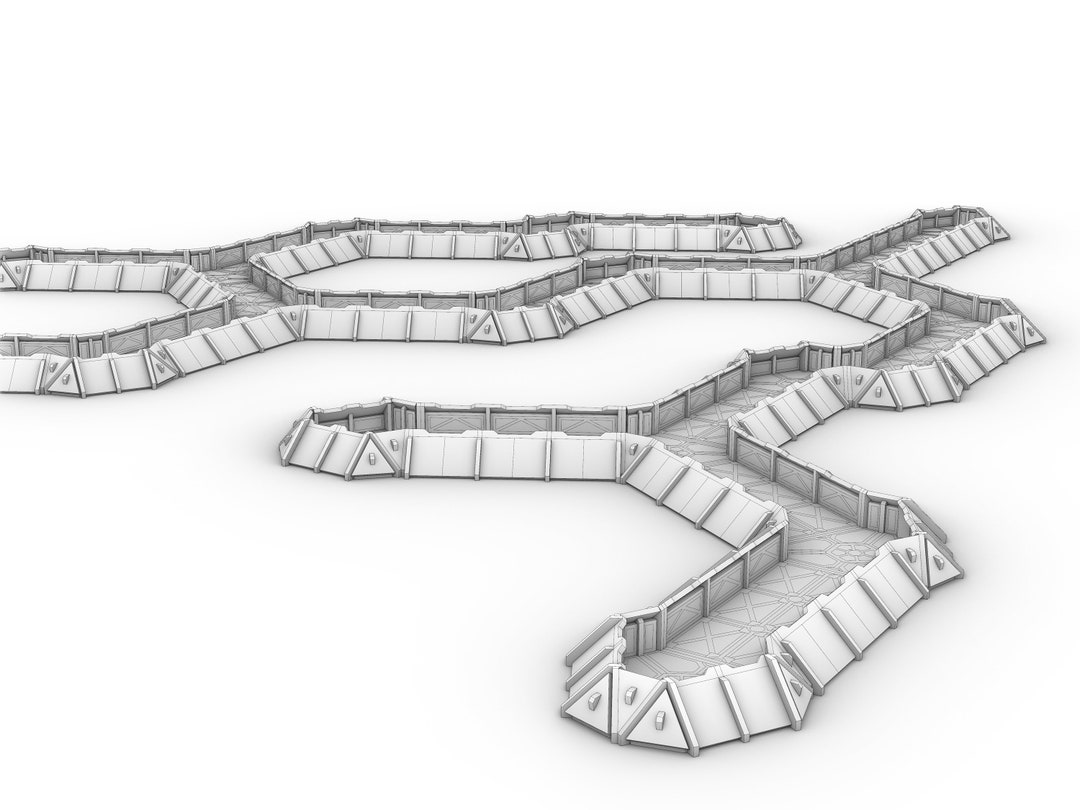 Trench Network Terrain Files, Laser Cut Files, SVG, Ai, Pdf, Laser Cut ...