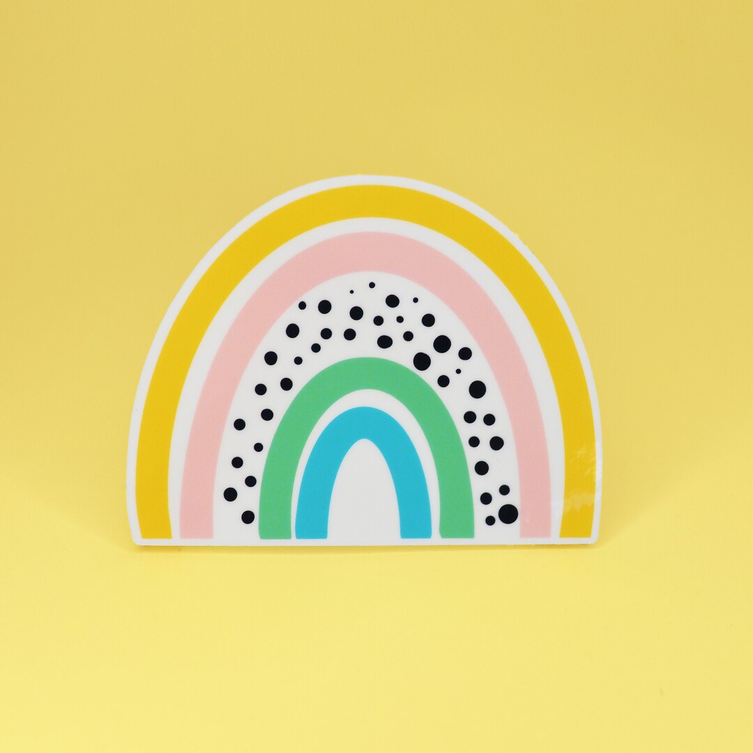 Rainbow Sticker Cute Pastel Style Rainbow Vinyl Sticker Laptop Decal ...