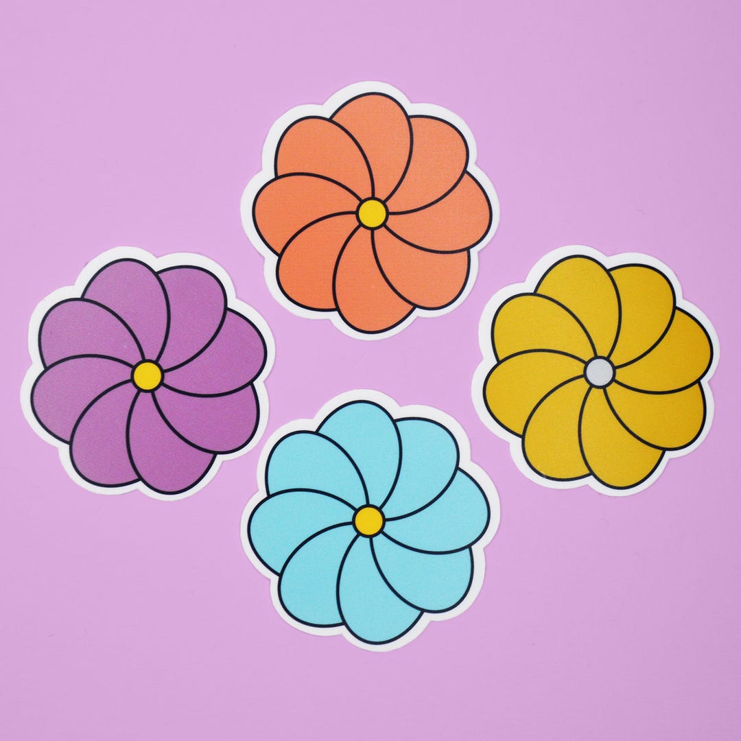 Vintage Style Daisy Flower Stickers 4 Pack | Vintage Flower Power ...