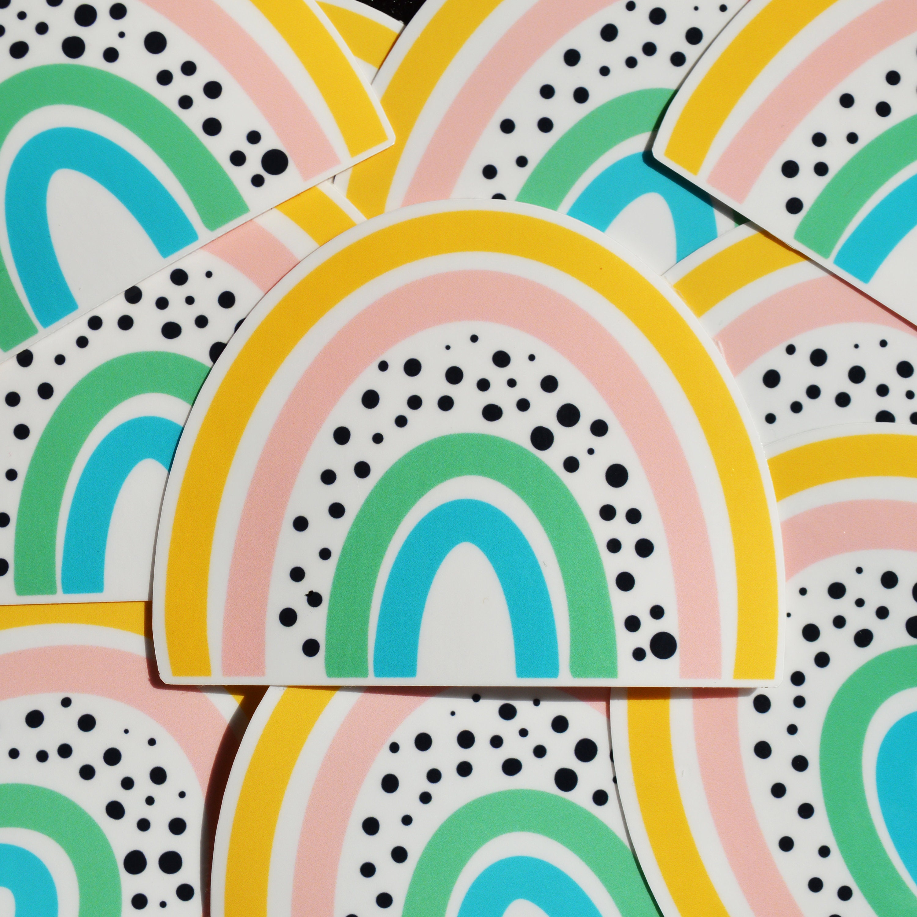 Rainbow Sticker Cute Pastel Style Rainbow Vinyl Sticker - Etsy
