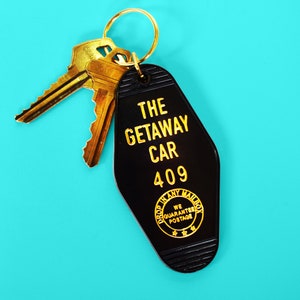 Getaway Car Keychain | Motel Keychain | Vintage Hotel Tag | Cute ...