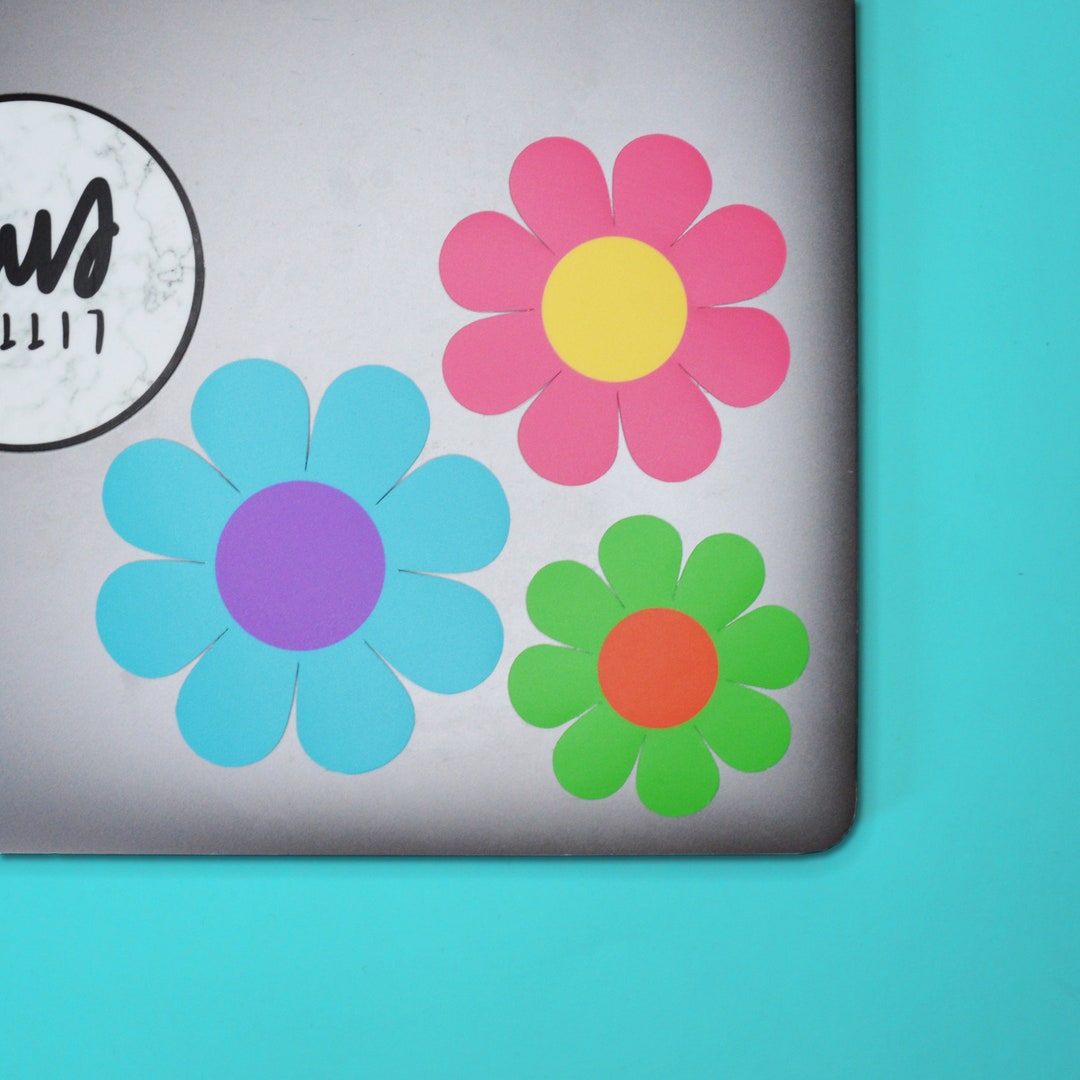 Groovy Flower Power Stickers 3-pack | Retro Vinyl Decals - Etsy