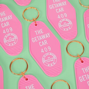 Getaway Car Motel Keychain | Vintage Hotel Tag, Taylor Swift Lyrics - Etsy