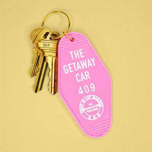 Getaway Car Keychain | Motel Keychain | Vintage Hotel Tag | Cute ...