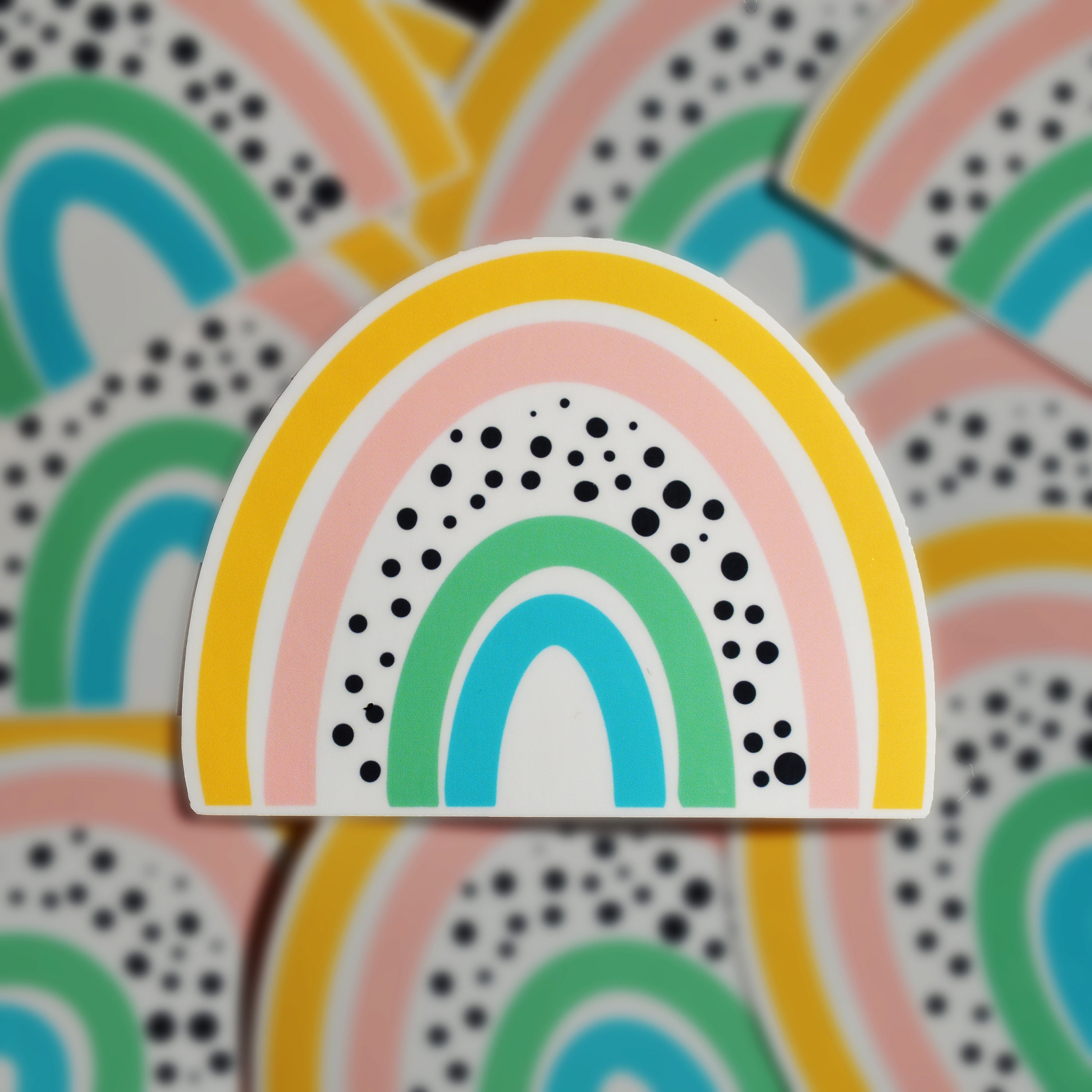 Rainbow Sticker Cute Pastel Style Rainbow Vinyl Sticker - Etsy