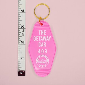 Getaway Car Keychain in Pink Motel Keychain Vintage Hotel Tag Cute ...