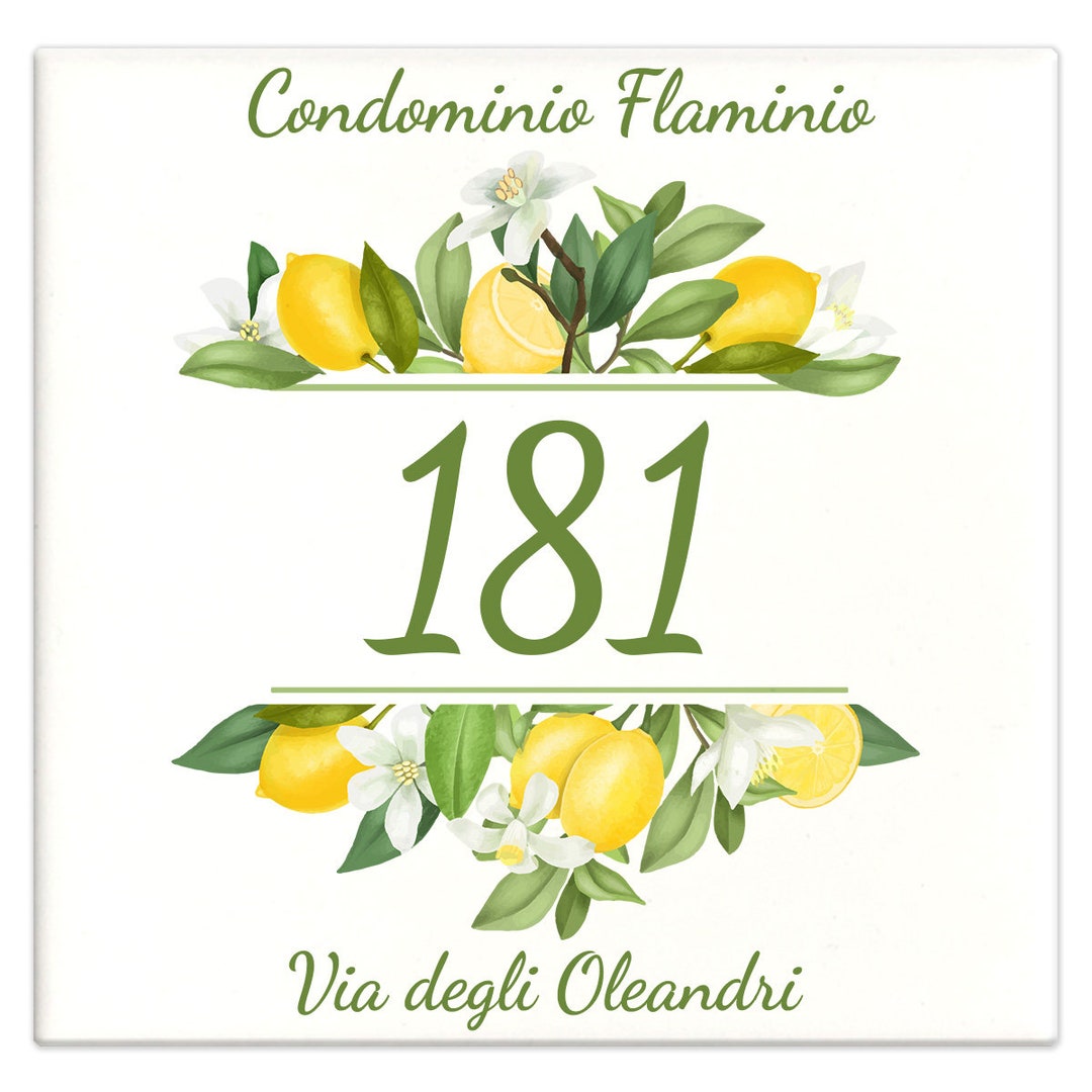 Personalized House Number Tile 15 X 15 Cm With Your Address and House ...