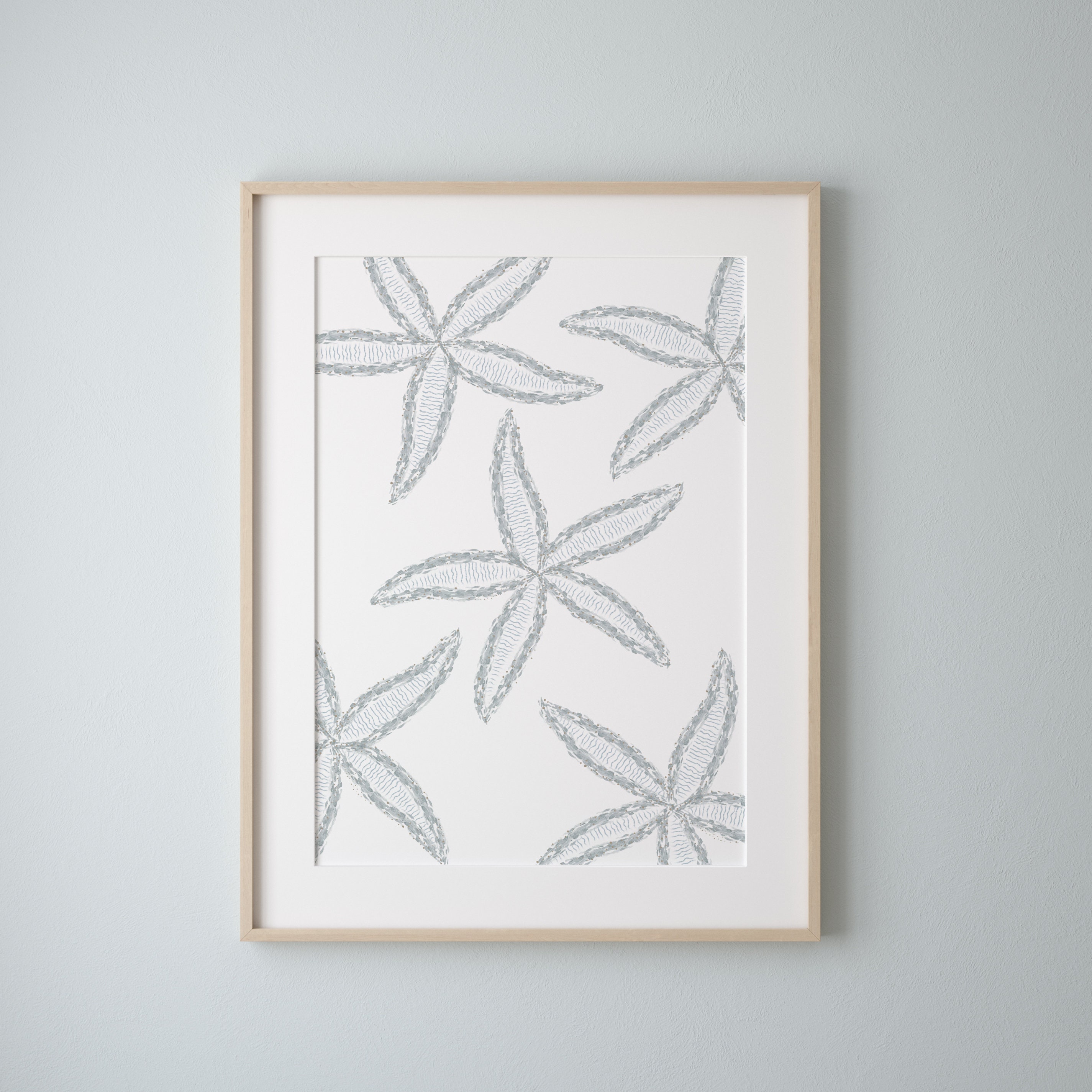 Starfish Prints, Starfish Watercolor Art, Printable Wall Art Coastal ...