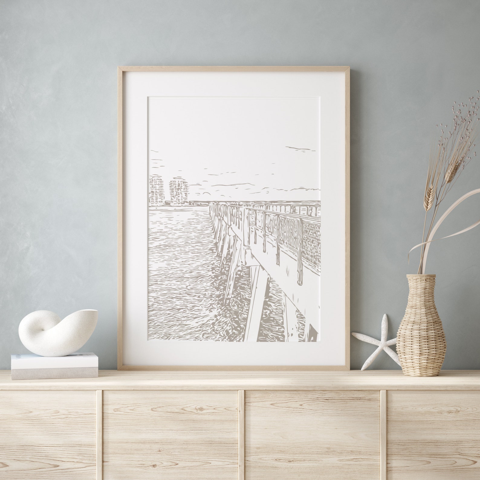 Navarre Beach Fishing Pier Print, Florida Beaches, Coastal Wall Art ...
