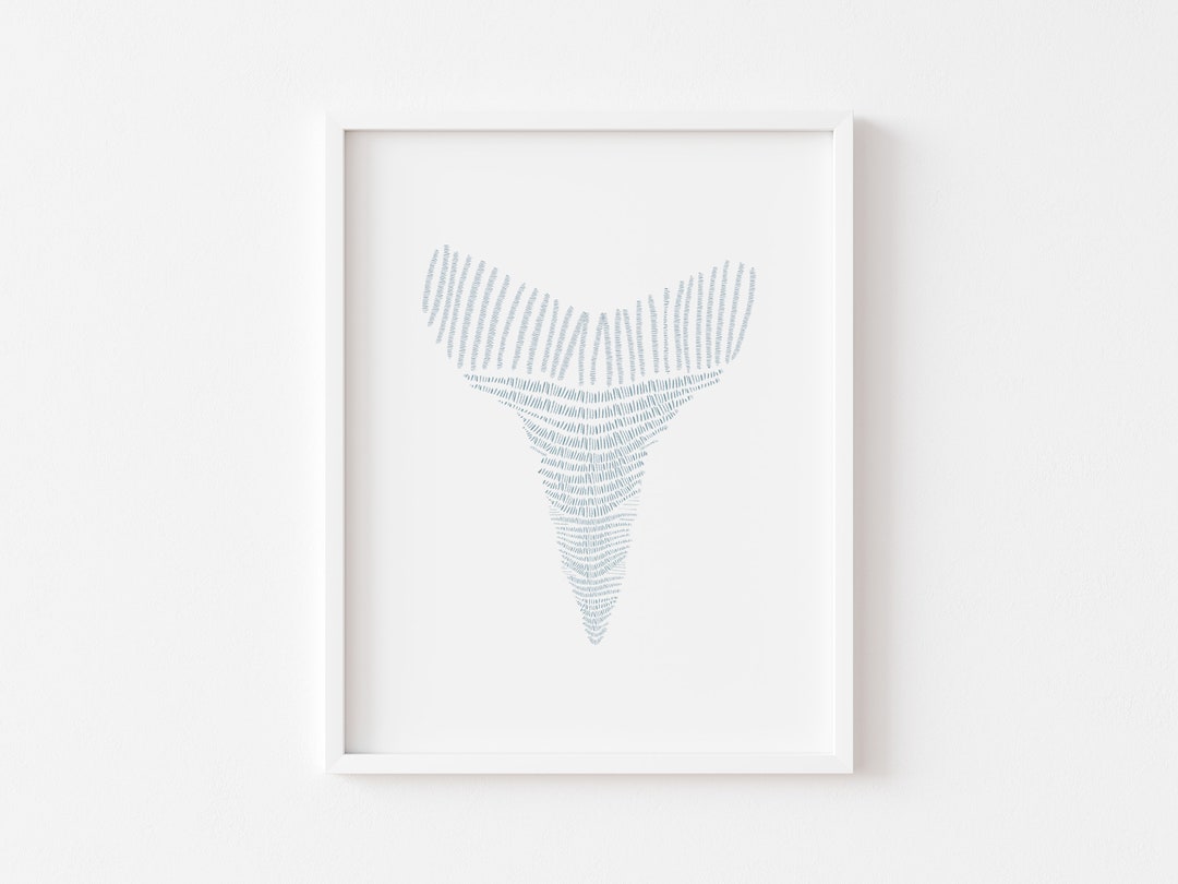 Shark Tooth Wall Art, PRINTABLE Shark Tooth Nursery Art, Modern Shark ...
