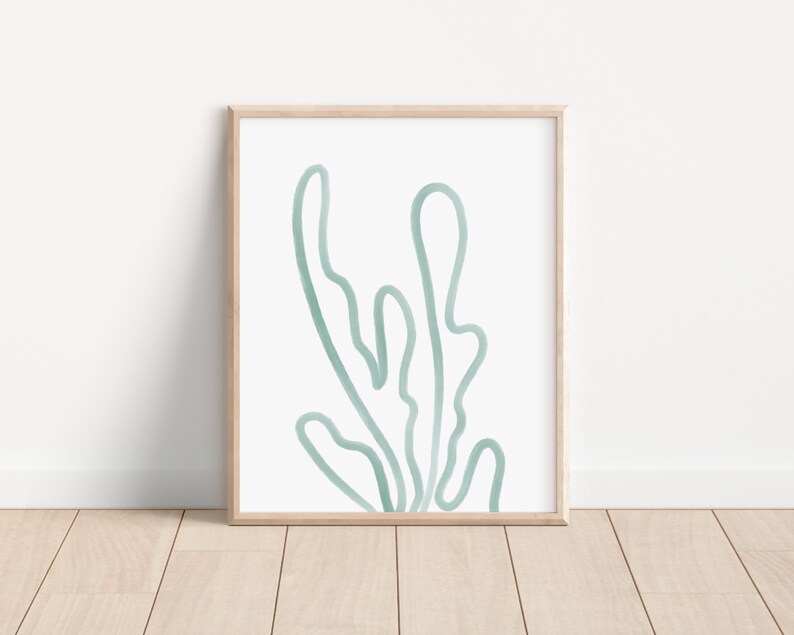 Seaweed Print, PRINTABLE Seaweed Illustrations, Nautical Nursery Prints ...