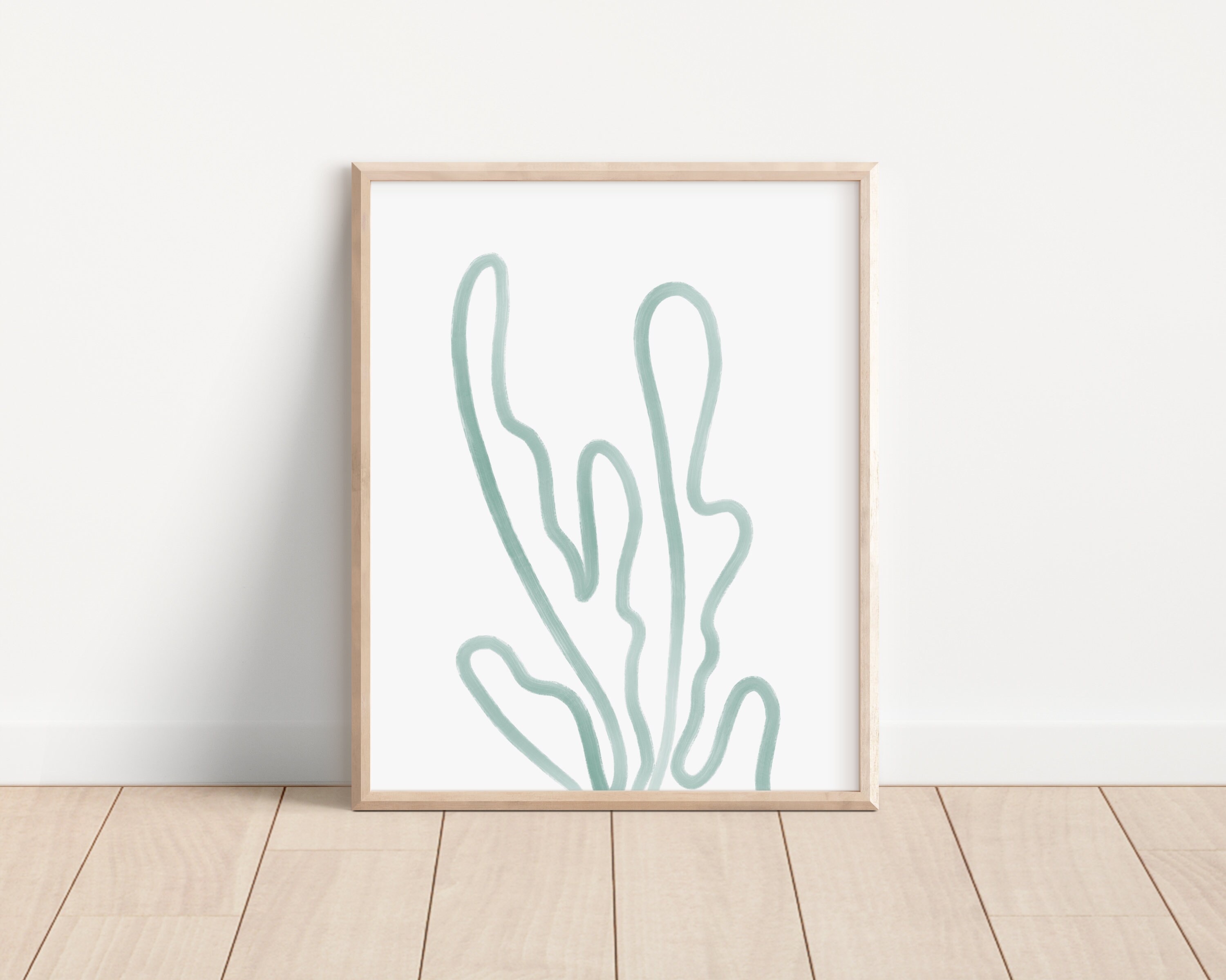 Seaweed Print, PRINTABLE Seaweed Illustrations, Nautical Nursery Prints ...