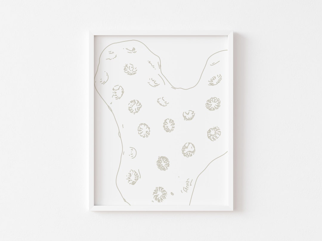 Coral Print, PRINTABLE Coral Wall Art, Minimalist Coastal Wall Decor ...