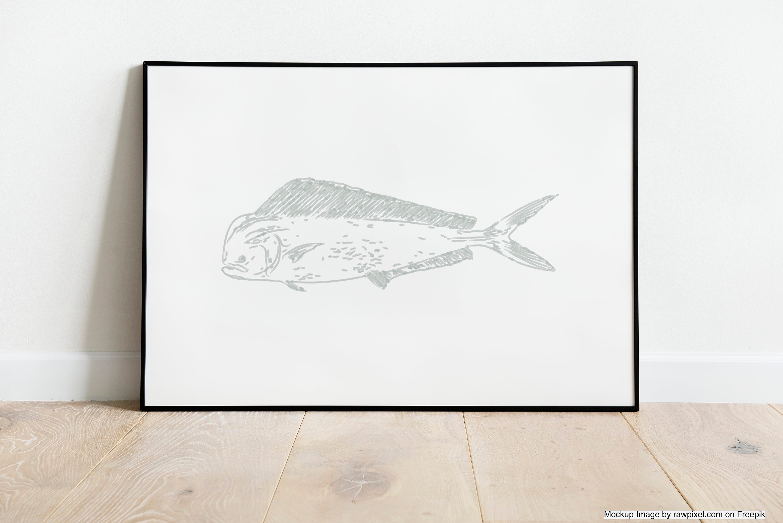 Mahi Mahi Wall Art, Gifts for Dad, Watercolor Line Art, Gifts for ...