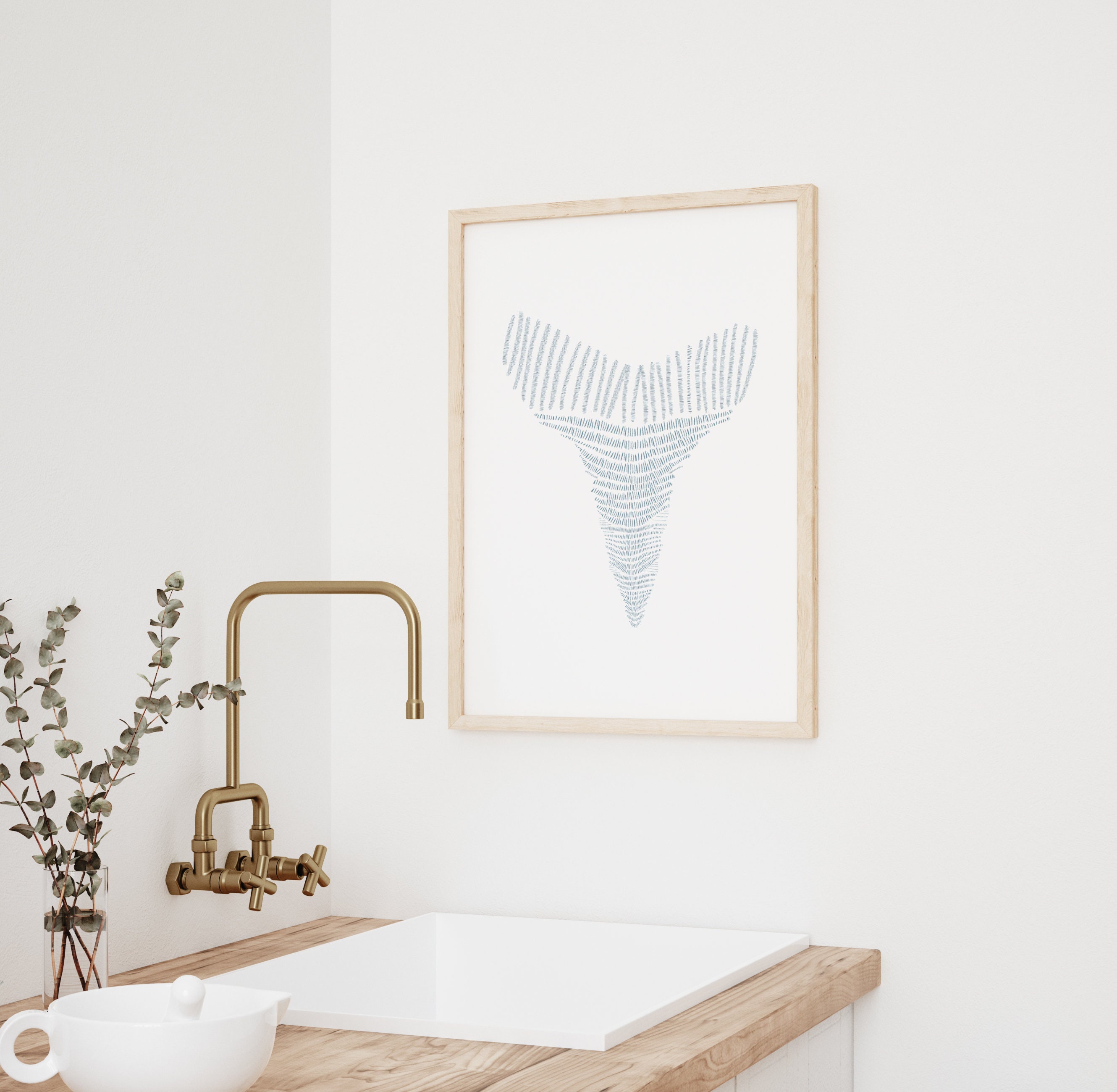 Shark Tooth Wall Art, PRINTABLE Shark Tooth Nursery Art, Modern Shark ...