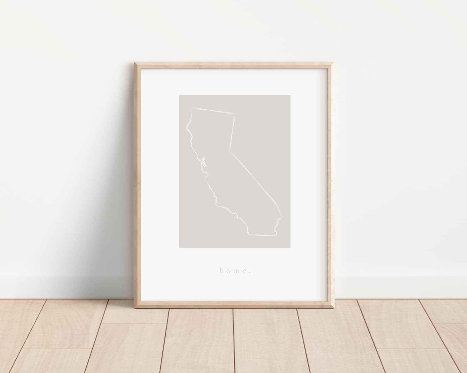 California Map Wall Art, Home State Print, Printable State Illustration ...