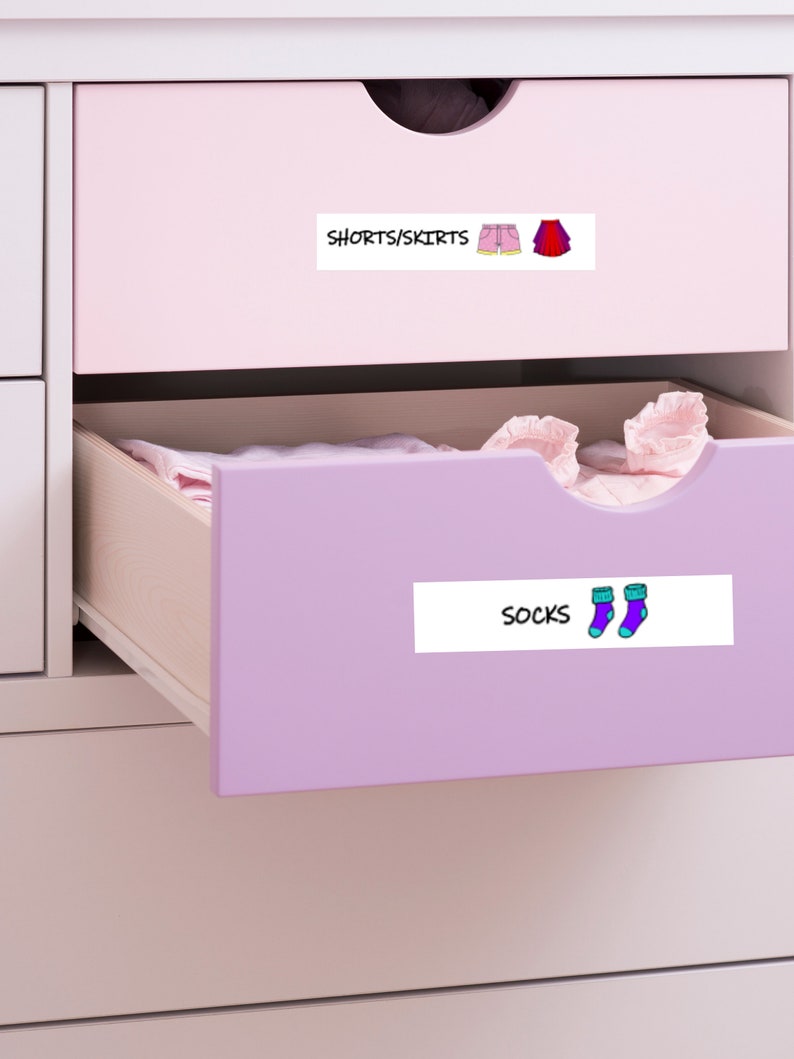 Printable Drawer Labels for Kids Clothes - Etsy