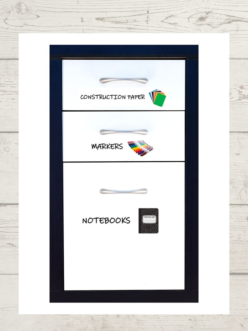 Printable School Supply Labels for Drawers - Etsy
