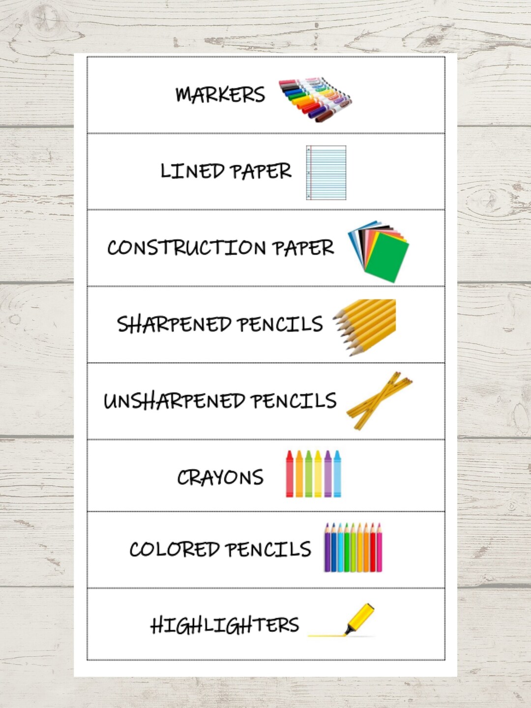 Printable School Supply Labels for Drawers - Etsy
