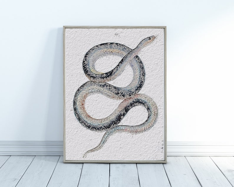 Snake Art Print Snake Art Art Print Wildlife Animal Art | Etsy