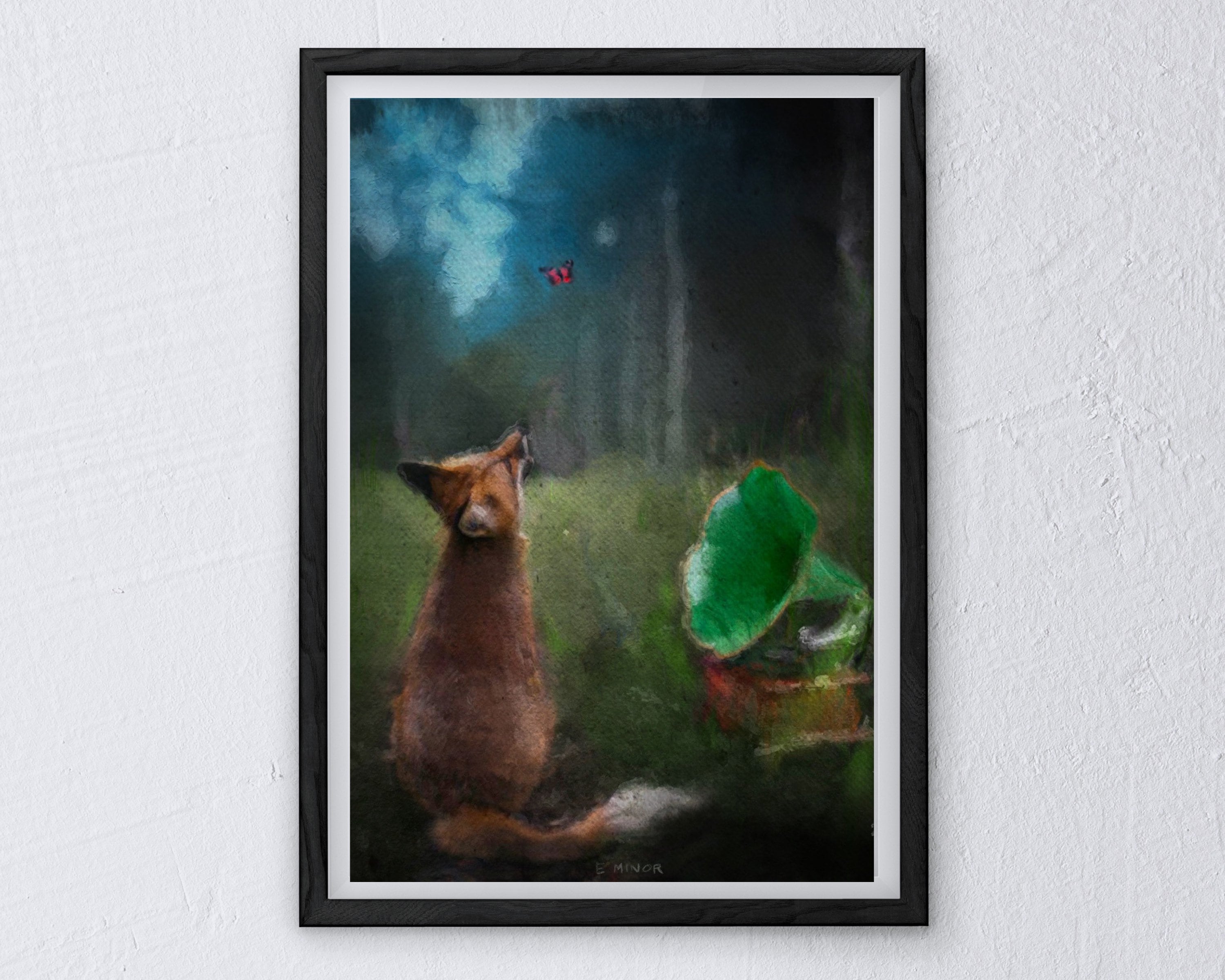 Fox Art Print Fox Art Art Print Wildlife Animal Art | Etsy