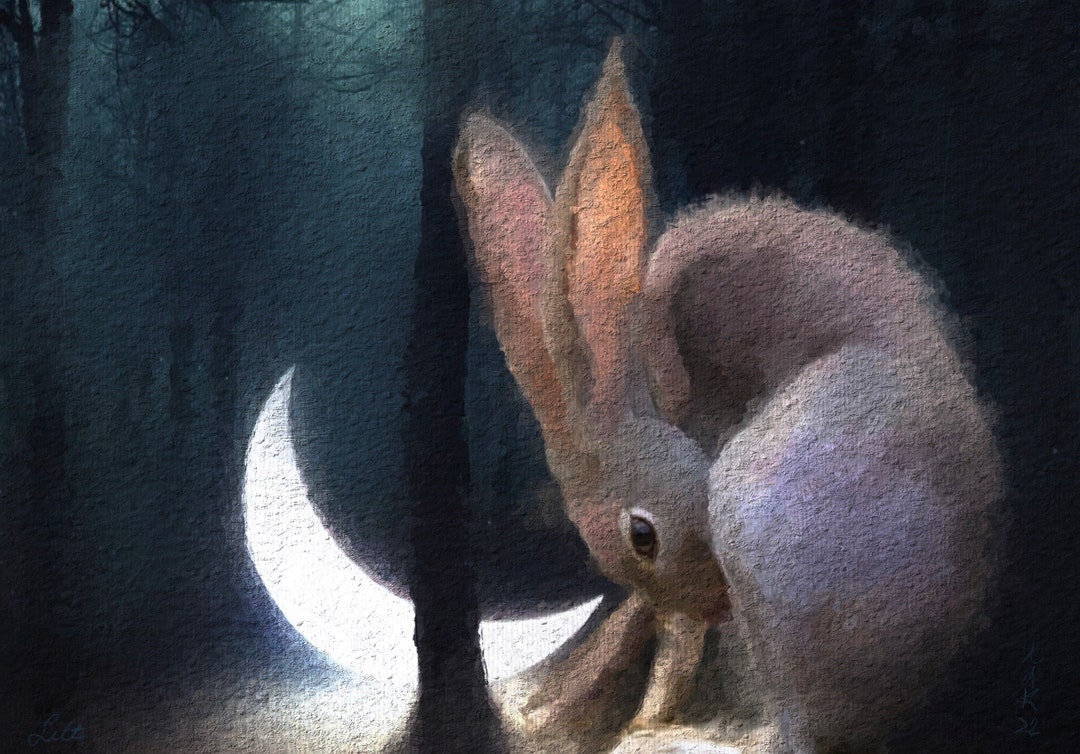 Bunny Art Print, Rabbit Art, Art Print, Wildlife Animal Art, Bunny ...