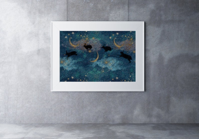 Bunny Art Print Rabbit Art Art Print Wildlife Animal Art - Etsy