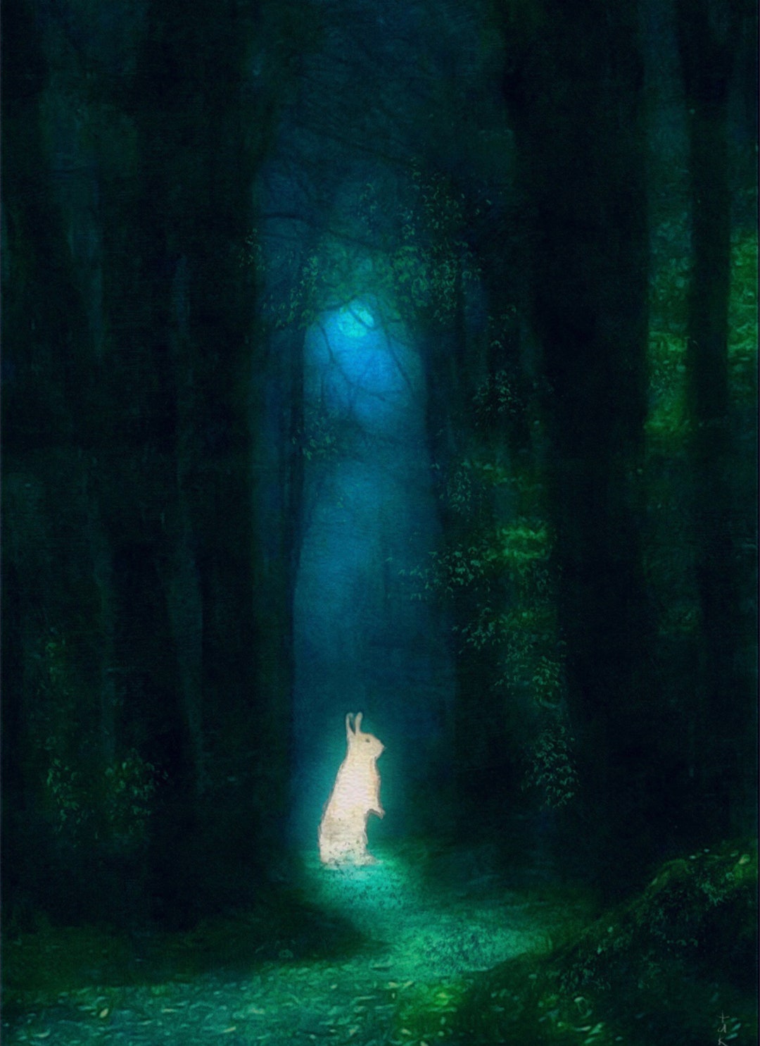 Bunny Art Print, Rabbit Art, Art Print, Wildlife Animal Art, Bunny ...