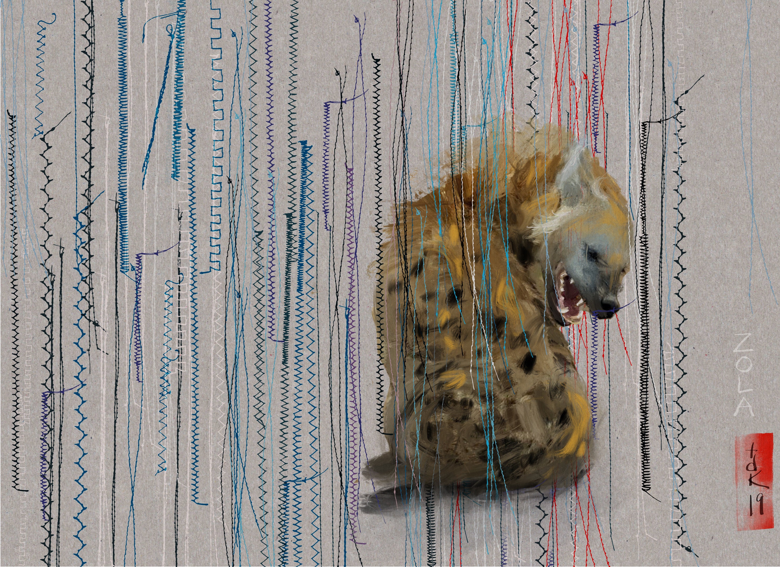 Hyena Art Print, Hyena Art, Art Print, Wildlife Animal Art, Gift, Hyena ...