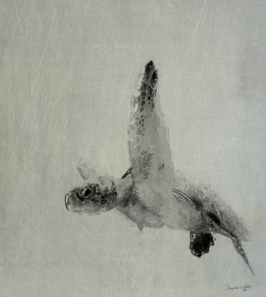 Turtle Art Print, Turtle Art, Art Print, Wildlife Animal Art, Ocean ...
