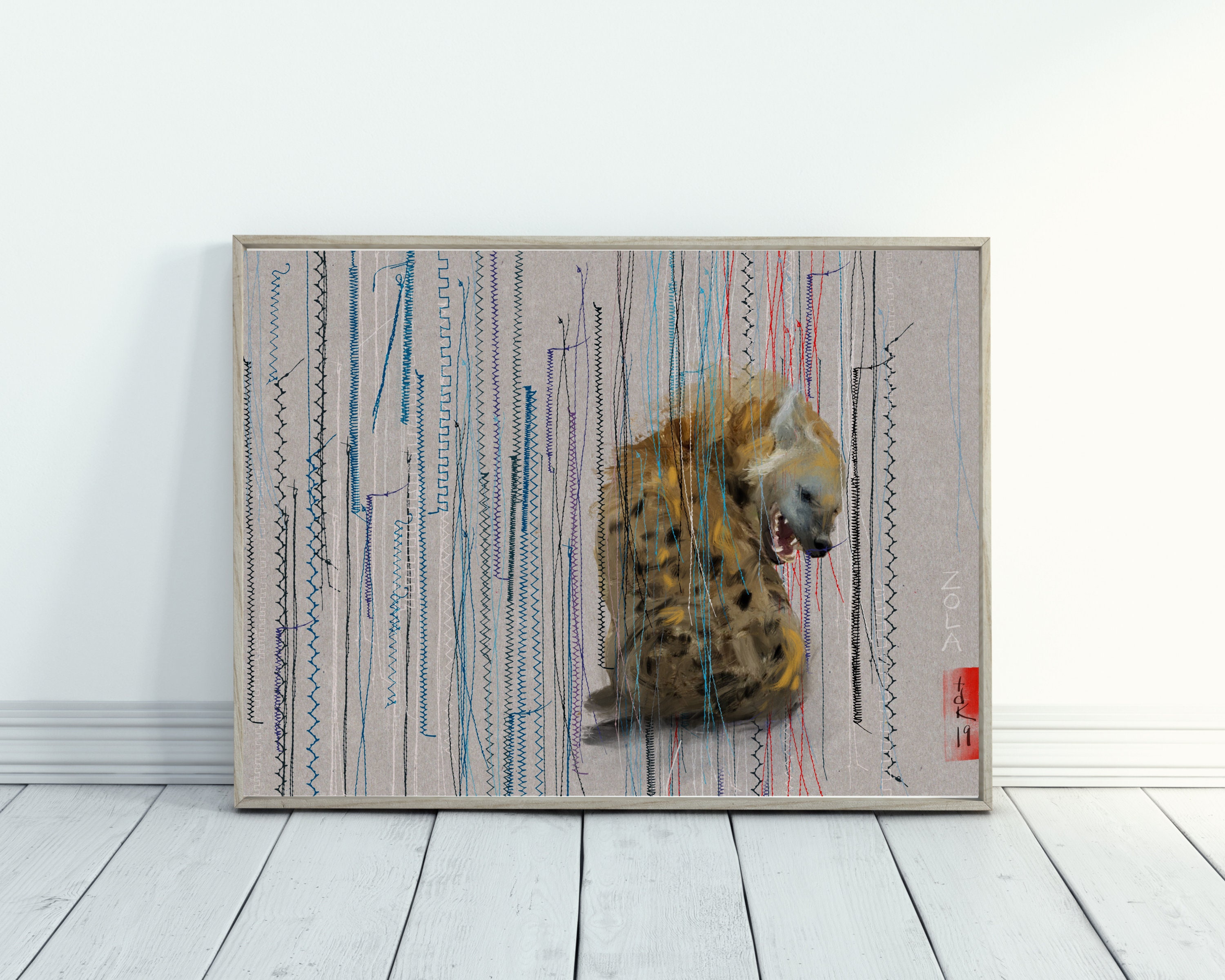 Hyena Art Print Hyena Art Art Print Wildlife Animal Art - Etsy