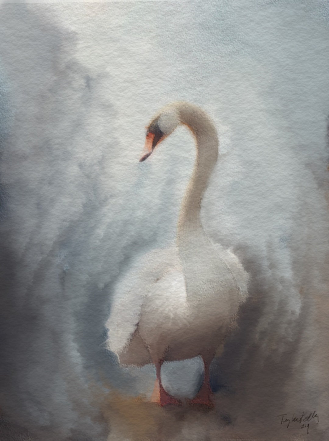 Goose Art Print, Bird Art, Art Print, Geese Art, Goose, Bird Painting ...