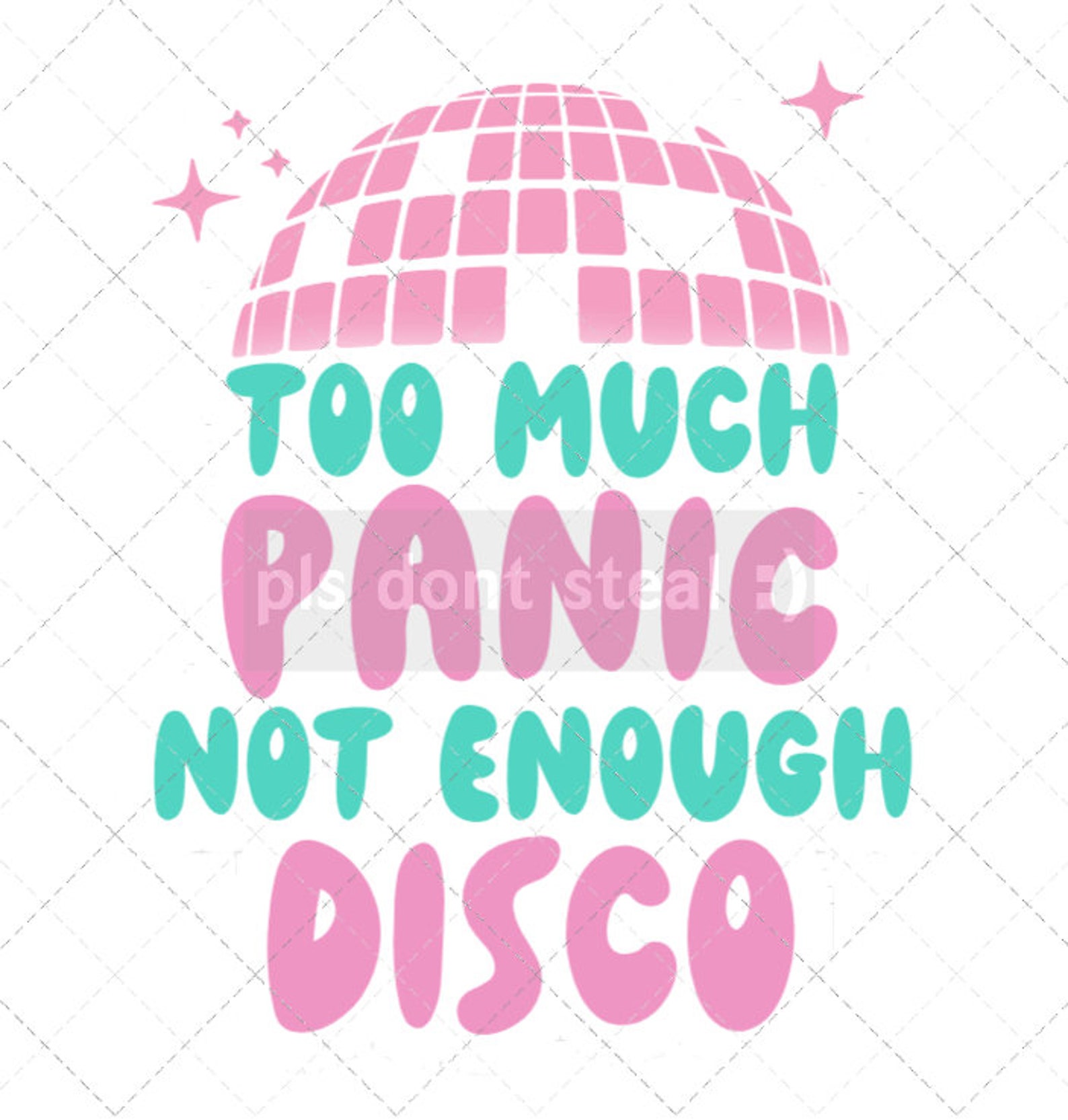 Too Much Panic Not Enough Disco PNG Digital File - Etsy