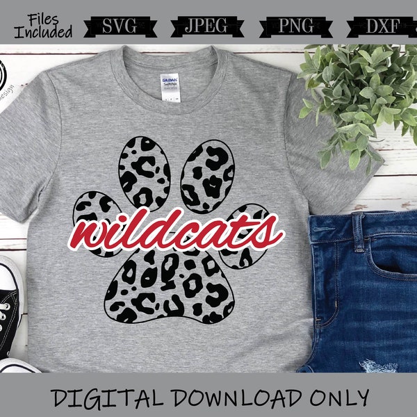 Wildcat Paw Print Svg - Etsy