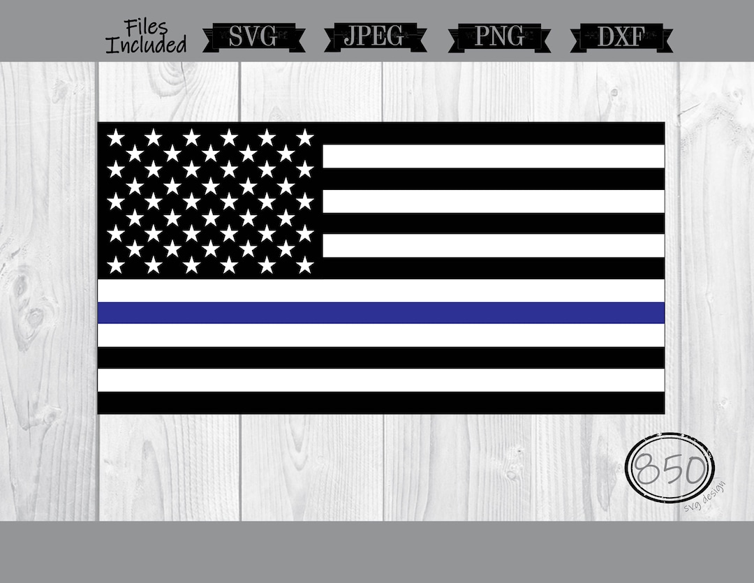 Thin Blue Line SVG Dxf Png Jpg - Etsy